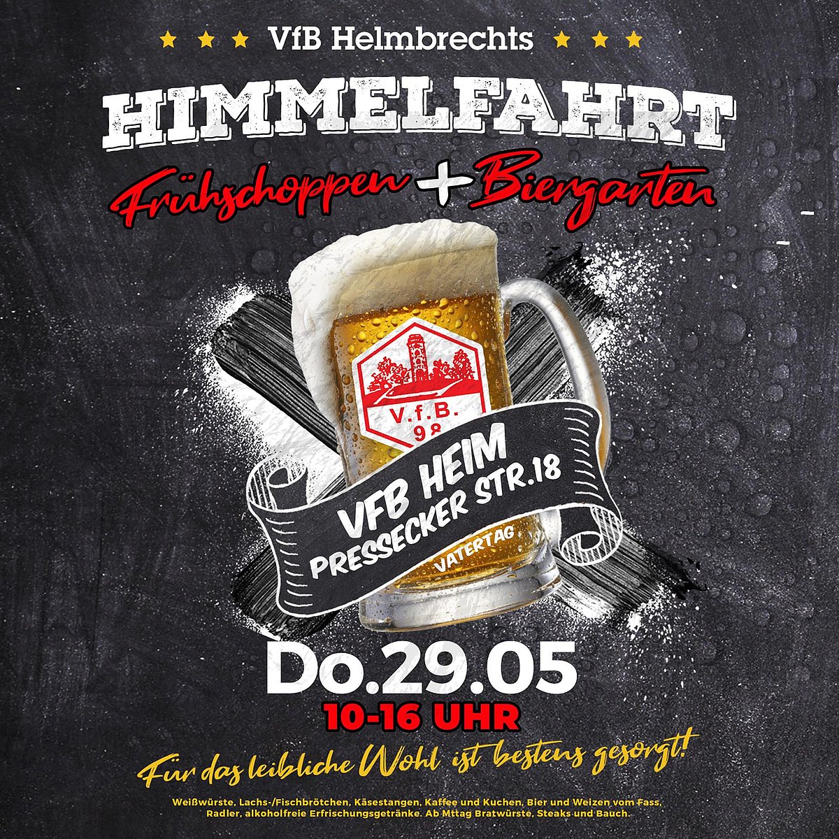 Biergartenbetrieb an Himmelfahrt beim VfB - Stadt Helmbrechts